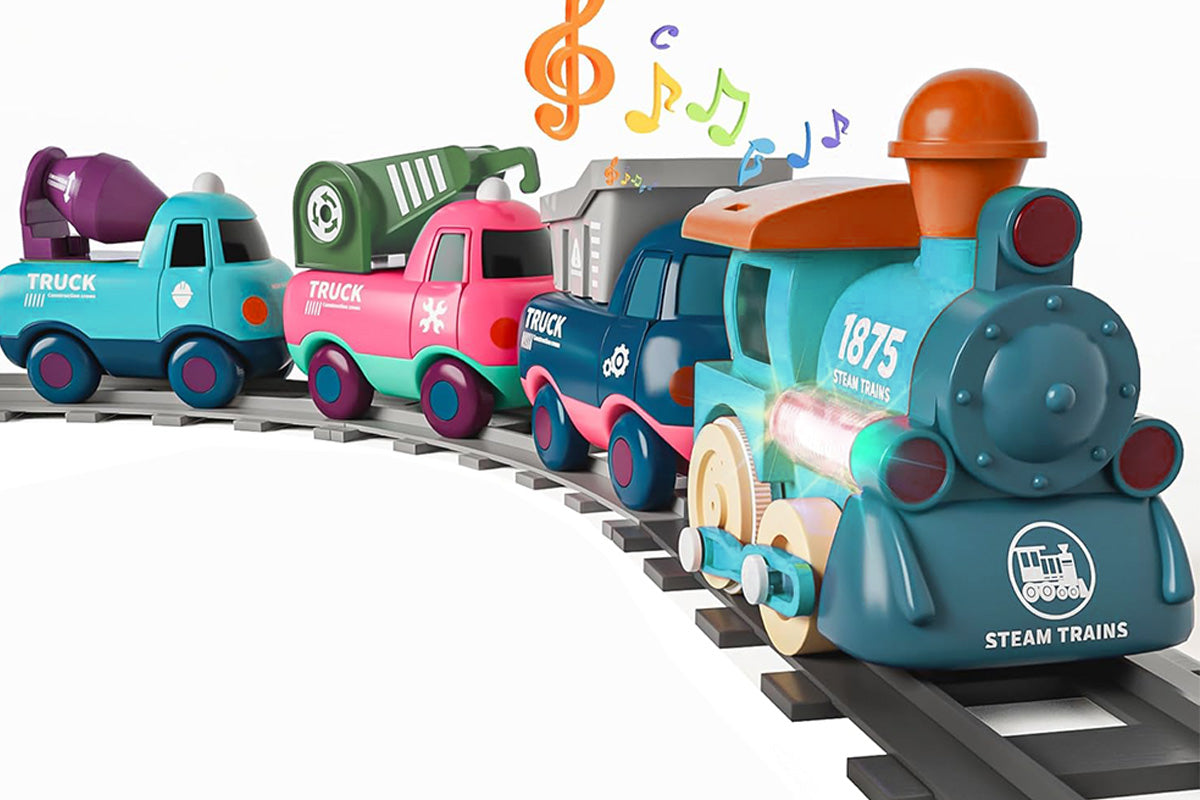 Electric Train Set Magnetic Train Toy with Music Lights – sensualsale